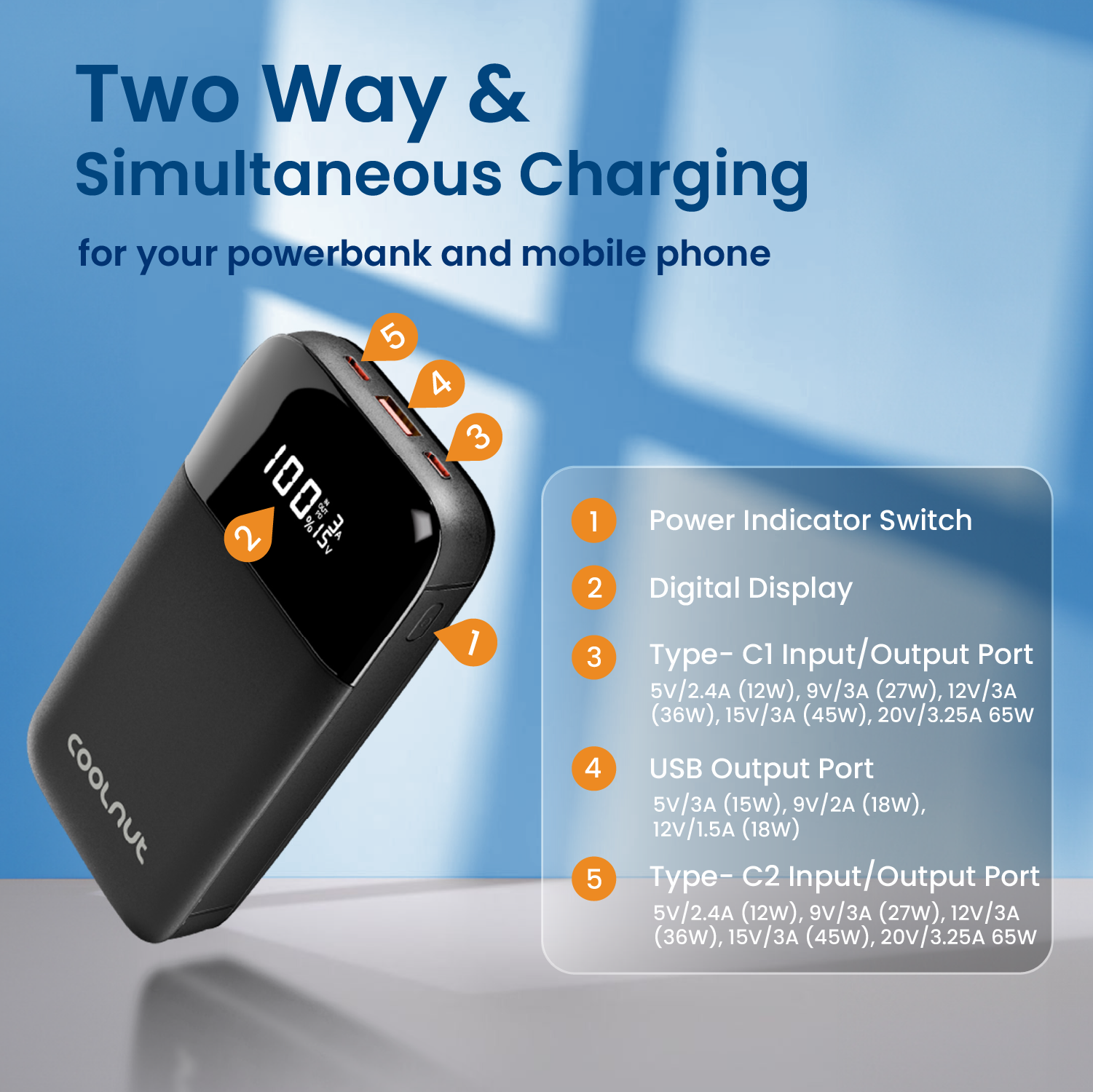 best Laptop Power Bank 20000mAh with 65W Premium Quality